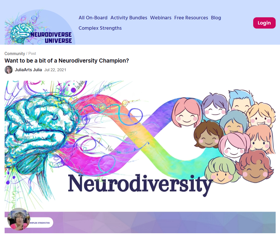 Want to be a bit of a Neurodiversity Champion?